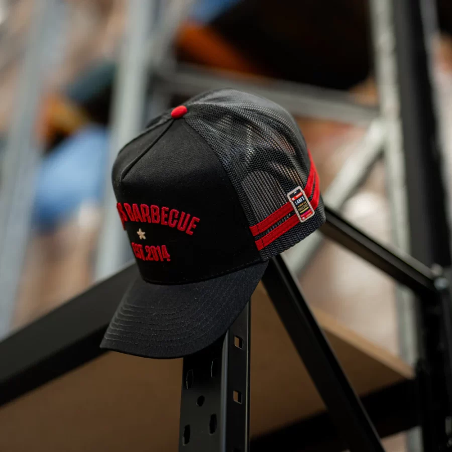 Lanes BBQ Trucker Hat - Black/Red | BBQs In The Hills
